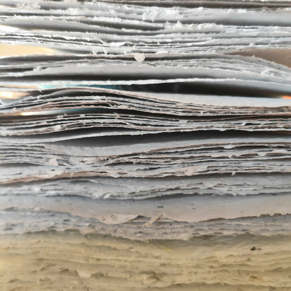 Handgeschept papier – 8 velletjes – Handgemaakt van gerecycled papier ...