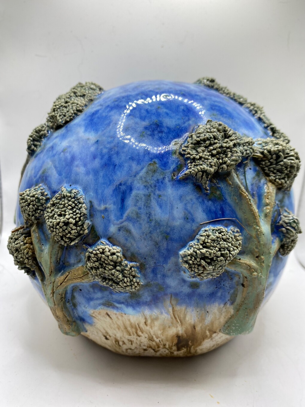 Globe, bol van keramiek met bomen en zand, zee en lucht - Swan Market ...