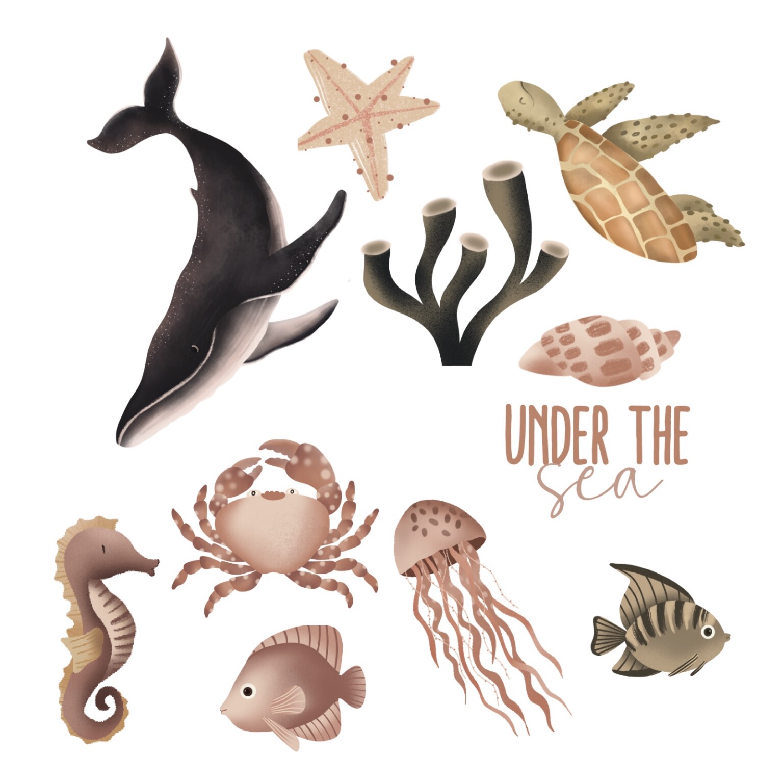 Yess stickers - Under the sea - Swan Market | Conceptstore voor Creatieve Kado's