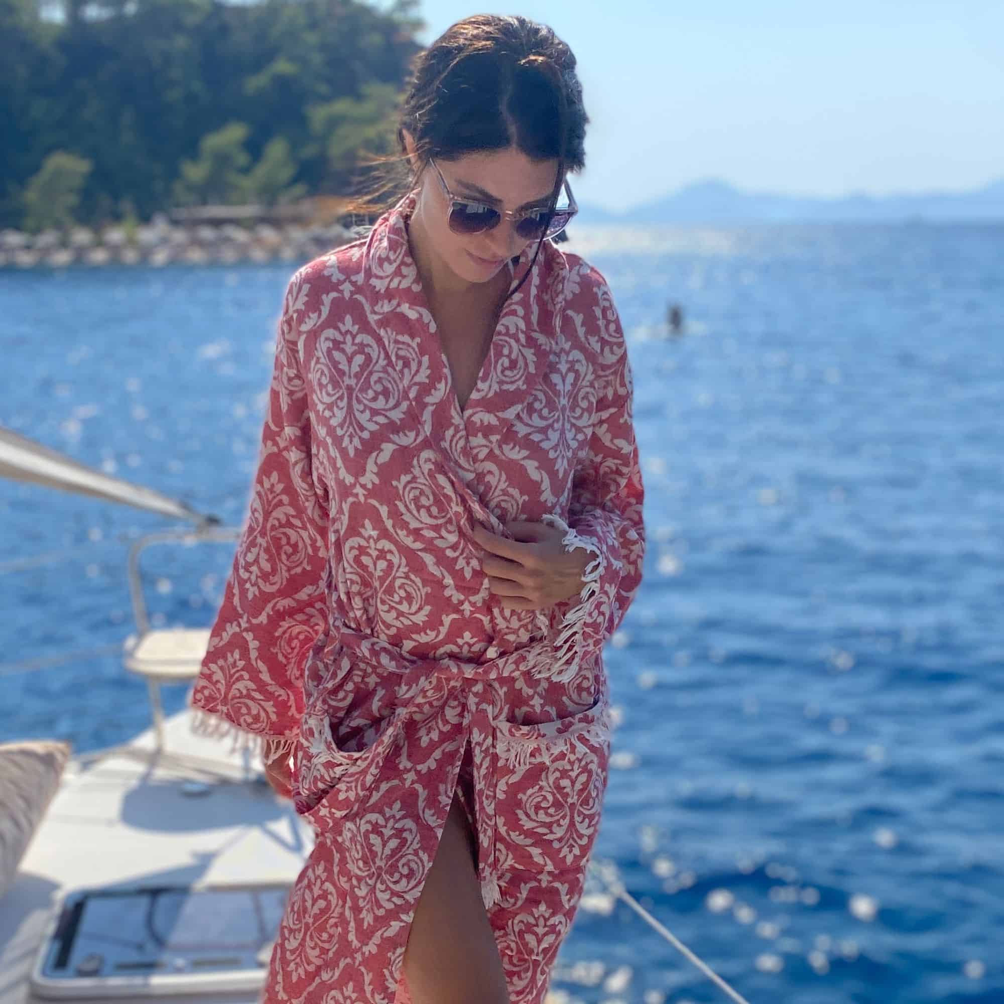 HAMAM OCHTENDJAS - ZOMER BADJAS KATOEN DAMES - DUNNE SAUNA BADJAS MET ...