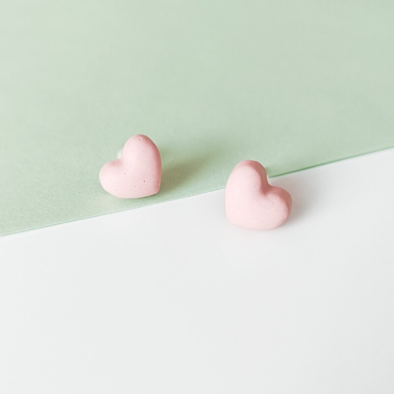 Pastel roze hartjes oorbellen - Swan Market | Conceptstore voor ...